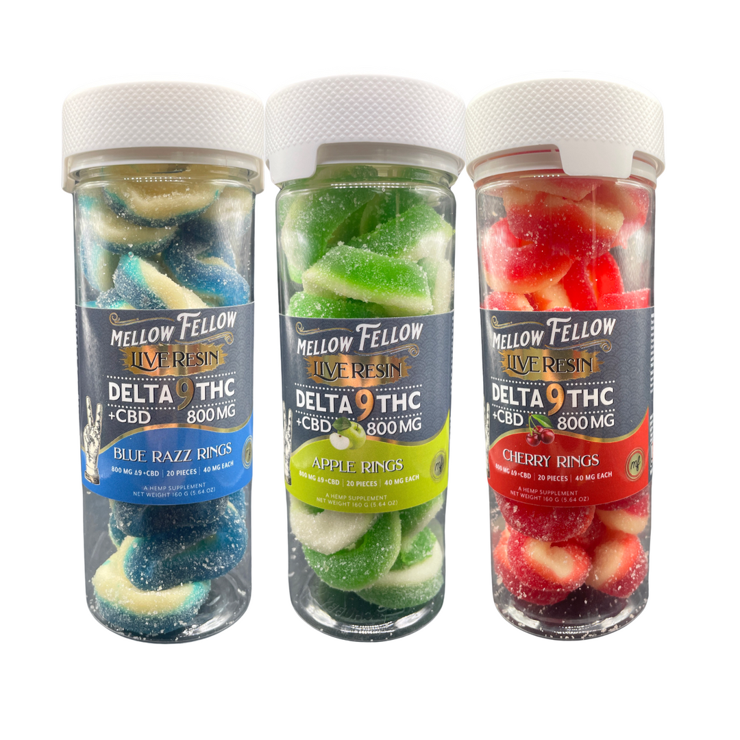 Mellow Fellow Delta 9 THC Gummies 800mg 20ct – Rock N' Roll It