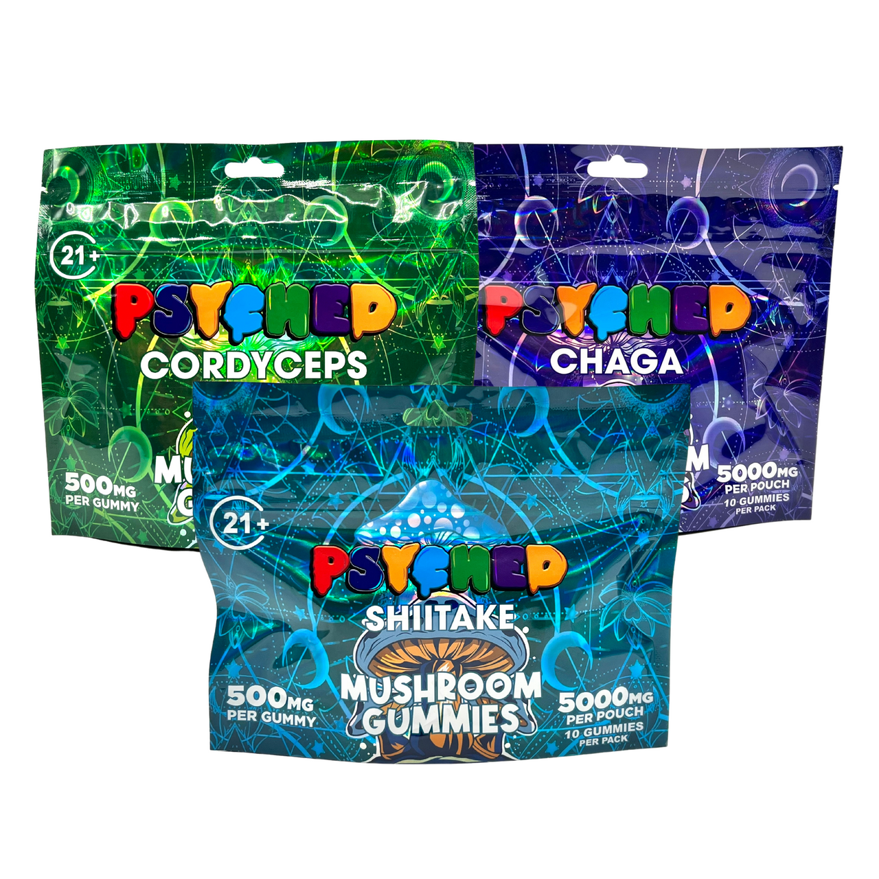 Psyched Mushroom Gummies 5000mg 10/pk – Rock N' Roll It