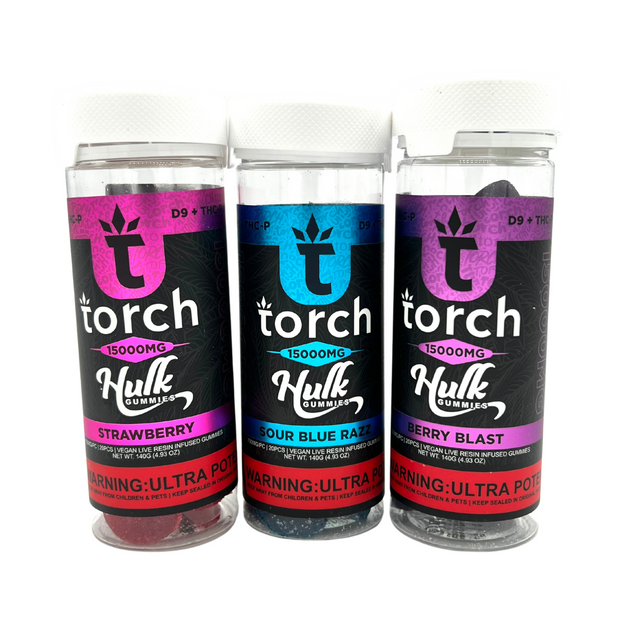 Torch Hulk Gummies 15000mg: D9 + THC-P Gummies – Rock N' Roll It