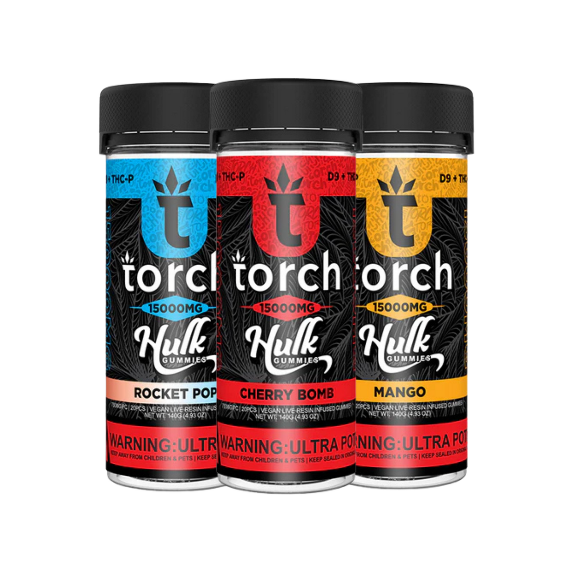 Torch Hulk Gummies 15000mg: D9 + THC-P Gummies – Rock N' Roll It
