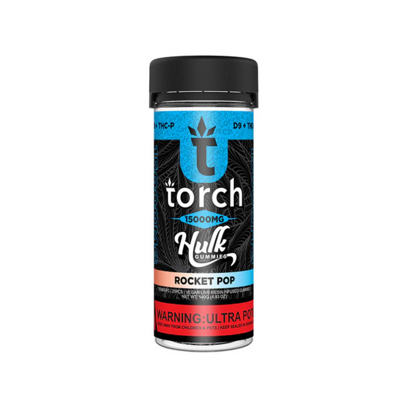 Torch Hulk Gummies 15000mg: D9 + THC-P Gummies – Rock N' Roll It